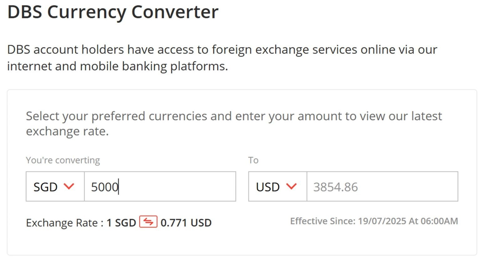 DBS Foreign Currency Fixed Deposit Rates July 2025 Analysis - My Sweet ...