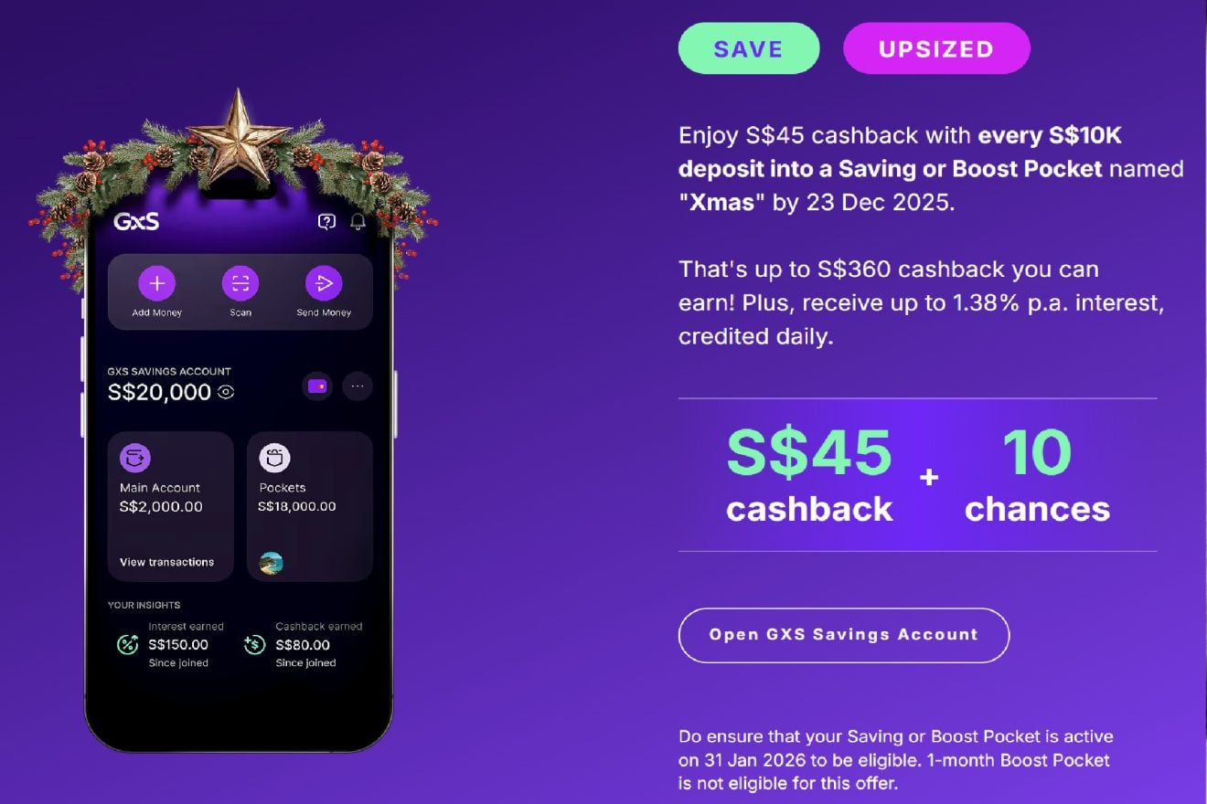 GXS Bank Christmas Promotion 2025: Earn Cashback Easily - My Sweet ...